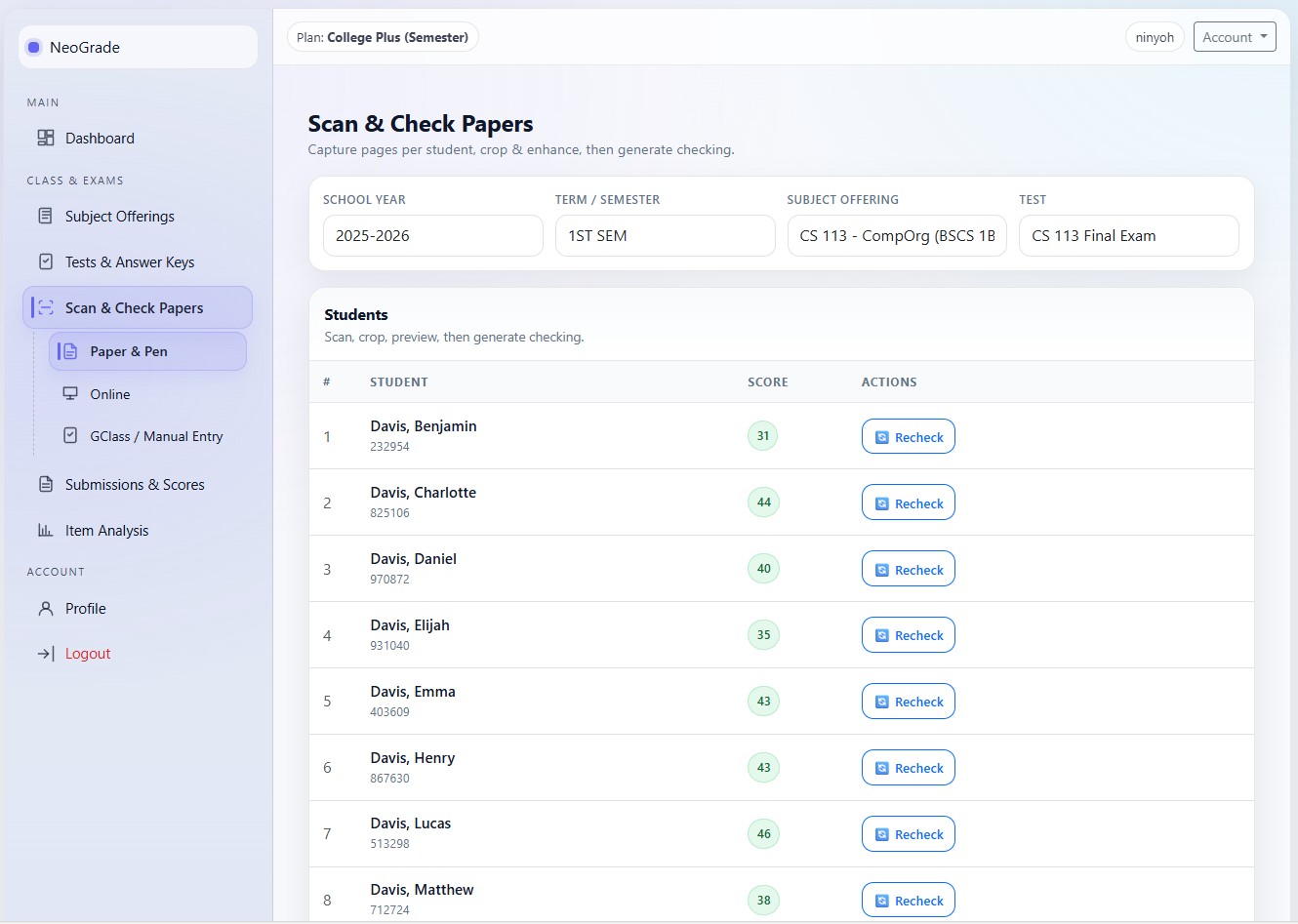 NeoGradeAI - AI-powered precision grading